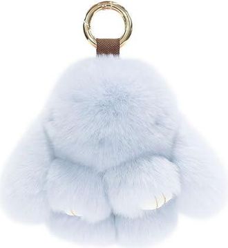 Generic Porte-cl&eacute;s lapin - Adorable charme en peluche pour femmes et filles, id&eacute;al pour sac &agrave; main ou sac &agrave; dos, charme pour baume &agrave; l&egrave;vres fait main avec pom