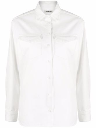 There Was One Klassische Hemdjacke - Wei&szlig;