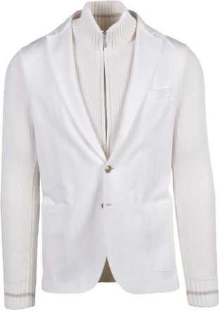 Eleventy Homme, Vestes, Blanc, Taille: S Blazer