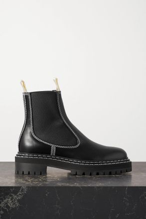 Proenza Schouler Chelsea Boots Aus Leder Mit Kontrastnähten - Schwarz