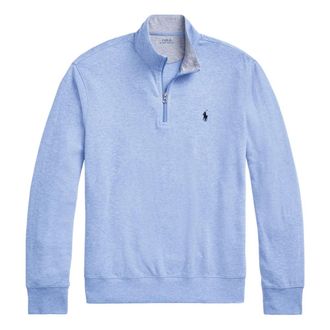 Polo Ralph Lauren Baumwoll Half-Zip Strickwaren mit Besticktem Logo - - Knitwear - Herren - Blau - 2XL