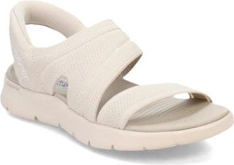 Skechers GO WALK FLEX SANDAL ENTICING, Sandale Femmes, Natural, 38 EU