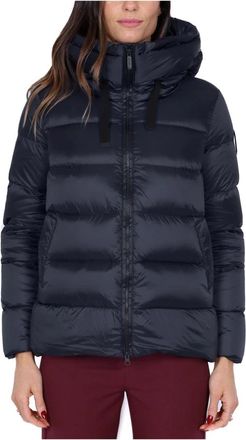 Bomboogie Femme, Vestes, Bleu, Taille: 38 FR Short Puffer Jacket
