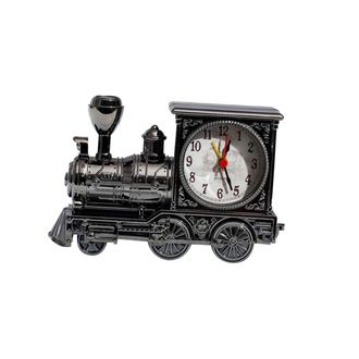 Garneck Herrenuhren Dekorative Uhr Autouhr Miniaturen Wecker Neuheit Antiker Wecker Zug Schwarze Eisenbahn-Motoruhr Kreativer Lustige Uhr Modell Geschenk Loko