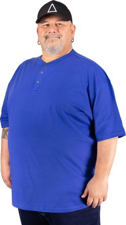 Adamo &Uuml;bergr&ouml;&szlig;en Rundhals T-Shirt f&uuml;r Herren in Royalblau Serie Silas Regular FIT bis 10XL, Gr&ouml;&szlig;e:10XL