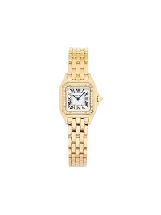Cartier montre Panthere 22 mm en or 18ct &agrave; diamants - Blanc