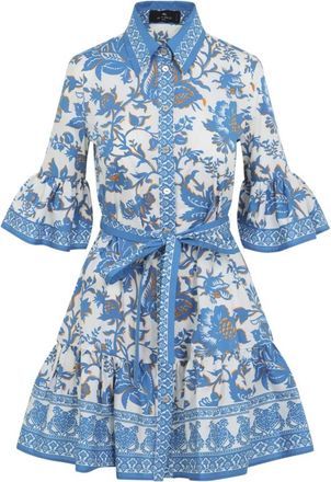 Etro Femme, Robes, Multicolore, Taille: 38 FR Belt Mini Dress