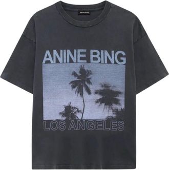 Anine Bing Femme, Tops, Gris, Taille: 36 FR T-shirt Cade Palms