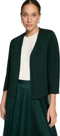 Zero Strickjacke gr&uuml;n,Casual,Viskose,Unifarben,Stehkragen,3/4 Arm,Slim Fit