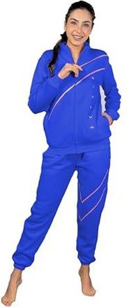 Givova Survêtement pour femme en polyester, complet Homewear long, G25f Bluette-no Zip, XL