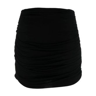 Tory Burch Minirock mit Raffung und hohem Bund - - Skirts - Damen - Schwarzk - S