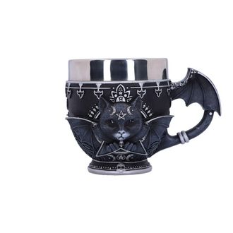 Nemesis Now Pinkys Up Malpuss Tasse, Schwarz, 11 cm