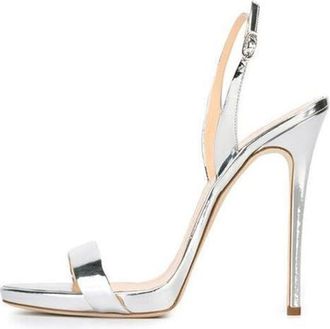 Generic Qynthra Talons Aiguilles Femme Bout Ajour&eacute; Sandales M&eacute;tallis&eacute;es &agrave; Lani&egrave;re de Cheville avec Slingback Adapt&eacute;es aux Rassemblements Sociaux et Sorties du
