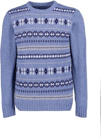 Ragman Herren Pullover blau Norweger