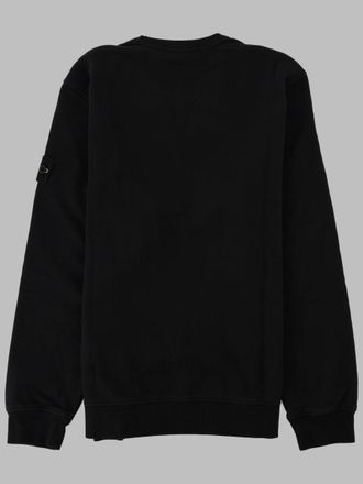 Stone Island Cotton Logo Patch Sweatshirt - Black