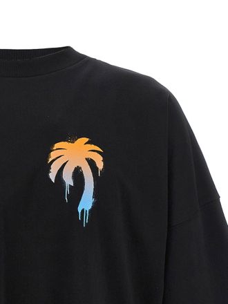 Palm Angels Palm Logo-Print T-Shirt - Black
