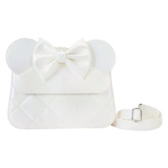 Loungefly Disney Mickey & Friends Sac &agrave; bandouli&egrave;re pour mariage irredescent, blanc