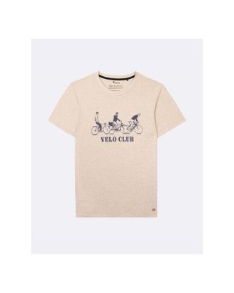 Faguo T-shirt beige chin&eacute; coton - ARCY