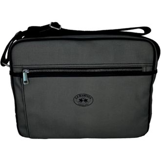La Martina Graue Messenger-Tasche mit Laptopfach - - Bags - Damen - Grau - ONE SIZE