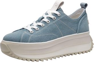 Tamaris Schn&uuml;rer Damen Vegan sportlich blau,EU 39
