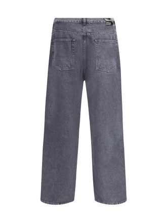 Our Legacy Mens Loose Jeans Super Grey Wash Cotton