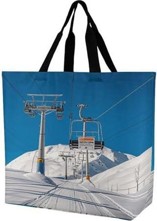 Generic T&eacute;l&eacute;ski &Agrave; C&acirc;ble En Hiver Sac A Main Femmes D&eacute;contract&eacute; Tote Bag L&eacute;ger Sac Fourre-Tout Pour Gym Quotidienne Shopping