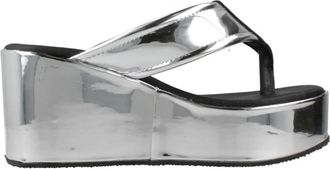 Yellow Femme, Chaussures, Gris, Taille: 38 EU Sandales Compensées Plateforme