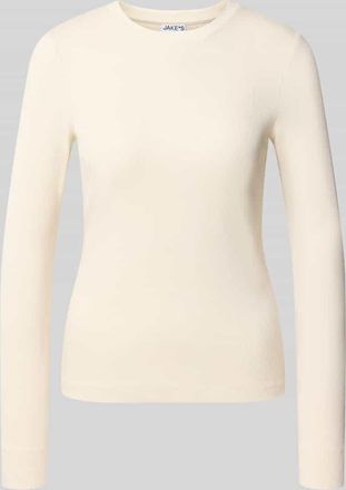 Jake*s Casual Langarmshirt mit Rippstruktur