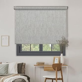 Madéco Verdunklungsrollo, Velours-Effekt - Produktreihe Must - Taupe - L 154 x H 190 cm