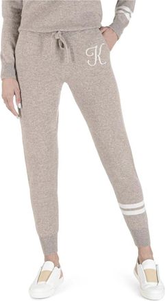 Dee Ocleppo Femme, Pantalons, Brun, Taille: 44 FR Cashmere Joggers Initial K