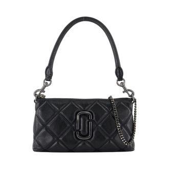 Marc Jacobs Femme, Sacs, Noir, Taille: ONE Size Pochette en cuir noir avec poignée supérieure