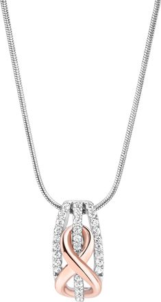 Zeeme Silber Halskette Silber 925 rhodiniert mit Unendlichkeits-Symbol