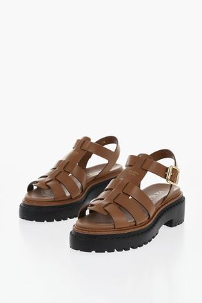 Prada Sandalen aus Leder mit Profilsohle Prada