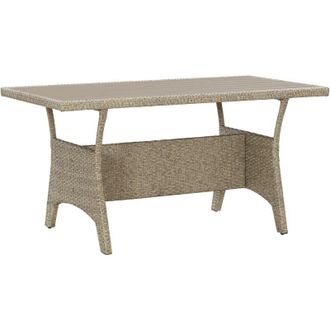 vidaXL Vidaxl - Table de jardin Gris 120x70x66 cm R&eacute;sine tress&eacute;e