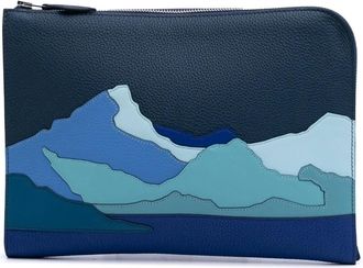 Herm&egrave;s Clutches - Togo Swift Endless Road Clutch - Gr. unisize - in Blau - f&uuml;r Damen