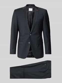 Roy Robson Slim Fit Anzug aus Woll-Mix in unifarbenem Design