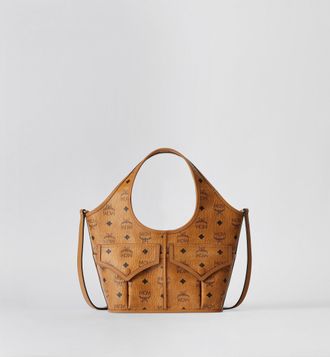 MCM Leni Shopper in Visetos COGNAC VISETOS