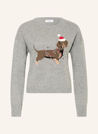 Darling Harbour Darling Harbour Pullover Mit Schmucksteinen grau