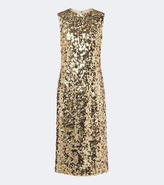 Dolce & Gabbana Midikleid mit Pailletten