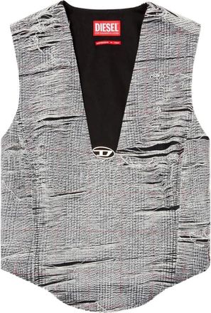 Diesel Femme, Tops, Gris, Taille: 38 FR De Laris Fsg Top