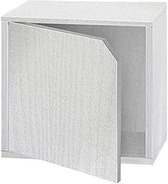 Gardenia Cube avec Porte biblioth&egrave;que Murale ou de Sol pour Composition Blanche