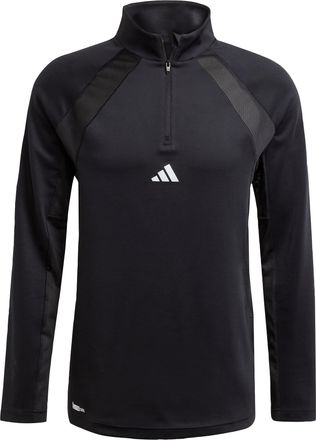adidas Mens Tech Apparel 1/4 Zip Top Black/Carbon XL