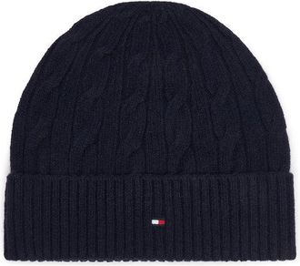 Tommy Hilfiger M&uuml;tze Th Flag Cable AM0AM14859 Dunkelblau