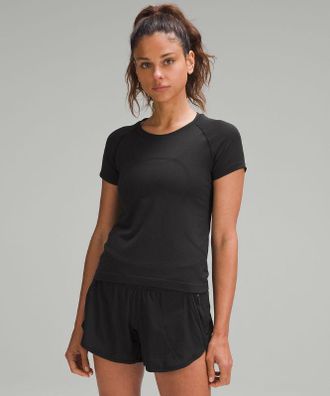 lululemon T-Shirt Swiftly Tech 2.0 Longueur taille pour Femmes - Noir - Taille 10