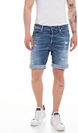 Replay Herren Jeans Shorts RBJ 901 Tapered-Fit Aged, Medium Blue 009 (Blau), 28W
