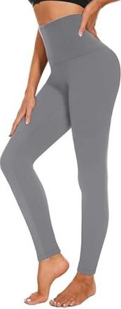 Generic Pantalon printemps 2026 pour femme, leggings doubl&eacute;s en polaire, taille haute, doux pour lhiver, gris, XXL