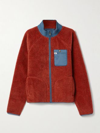 Ralph Lauren Jacke Aus Fleece Aus Einer Wollmischung Mit Shell-bes&auml;tzen - Rot
