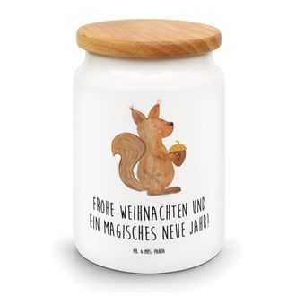 Mr. & Mrs. Panda Keksdose Eichh&ouml;rnchen Weihnachten - Geschenk, Neujahr, Frohe, Frohes Neues Jahr, keksdosen, Frischhaltedosen, Weihnachtsgru&szlig;, tee beh&auml;lter, Aufbewahru