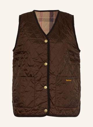 Barbour Steppweste Icons Liner Zum Wenden braun