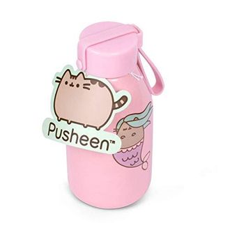 ThumbsUp! Pusheen Trinkflasche Meerjungfrau pink, bedruckt, aus Keramik, Fassugsverm&ouml;gen ca. 340 ml